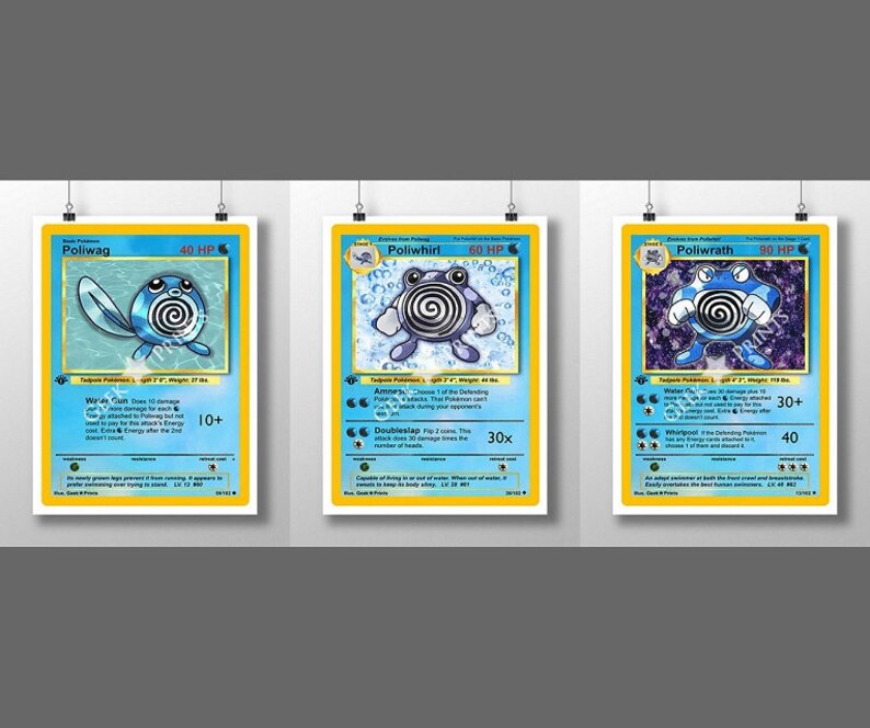 Pokemon 3 Evolution Print Set A4 or A5 PRINTS CHOOSE - Etsy