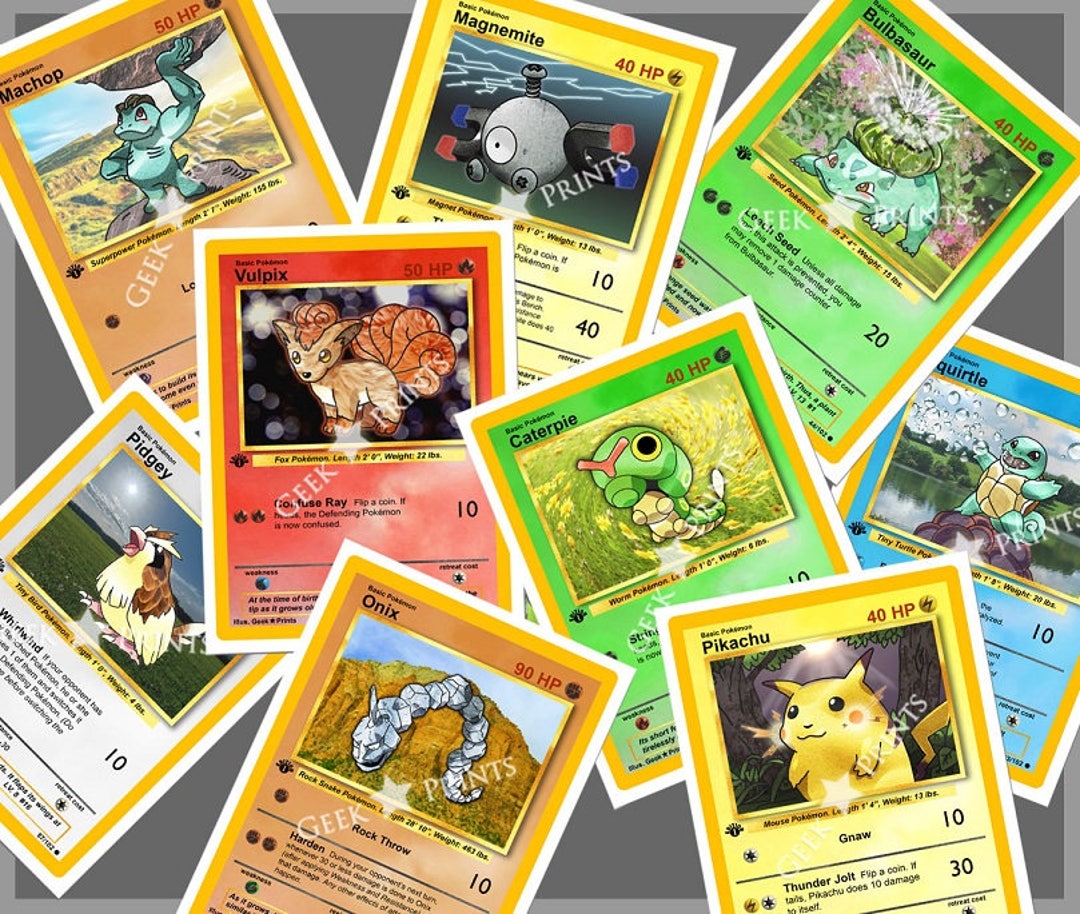 Pokemon COMMON Base Set 1 Cards A4 or A5 PRINT CHOOSE 1 - Etsy