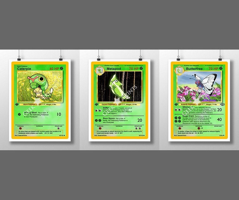 Pokemon 3 Evolution Print Set A4 or A5 PRINTS CHOOSE | Etsy