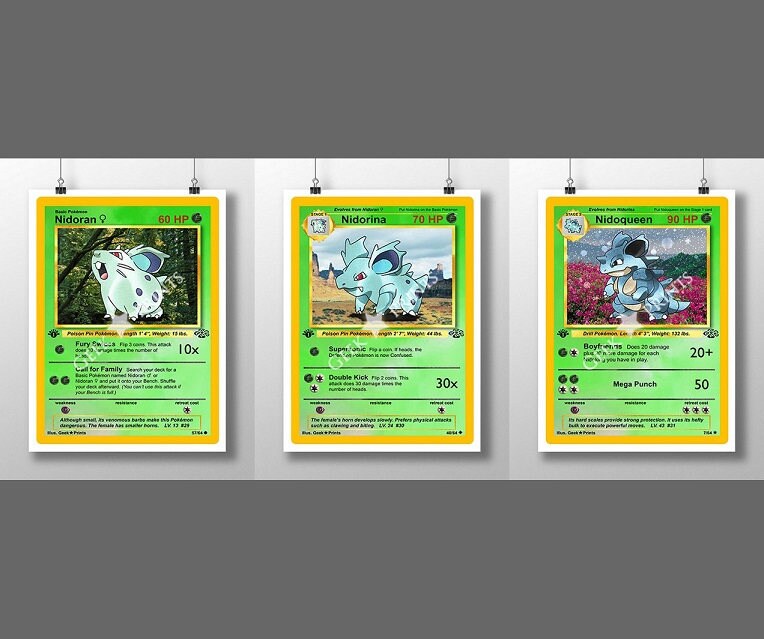 Pokemon 3 Evolution Print Set A4 or A5 PRINTS CHOOSE | Etsy
