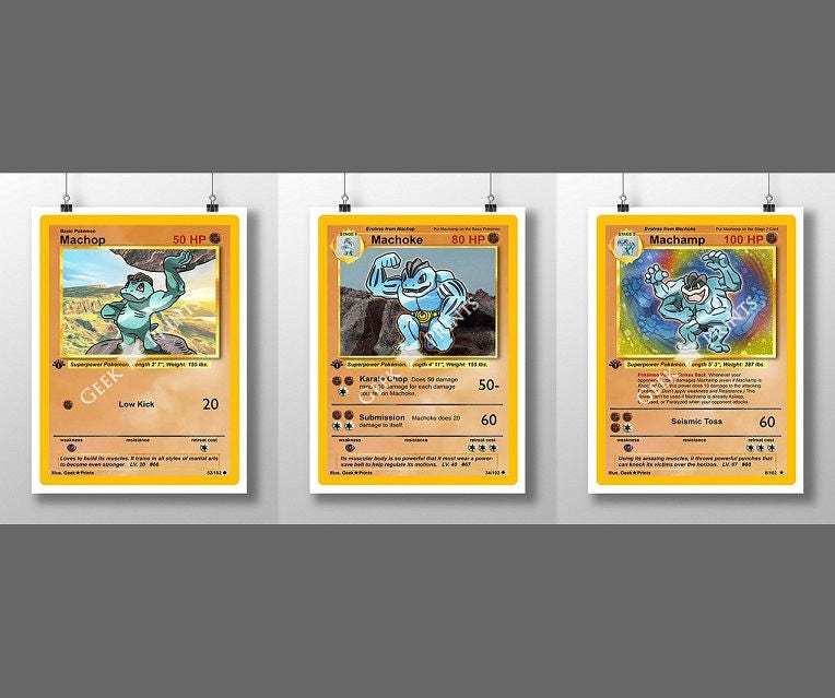 Pokemon 3 Evolution Print Set A4 or A5 PRINTS CHOOSE | Etsy