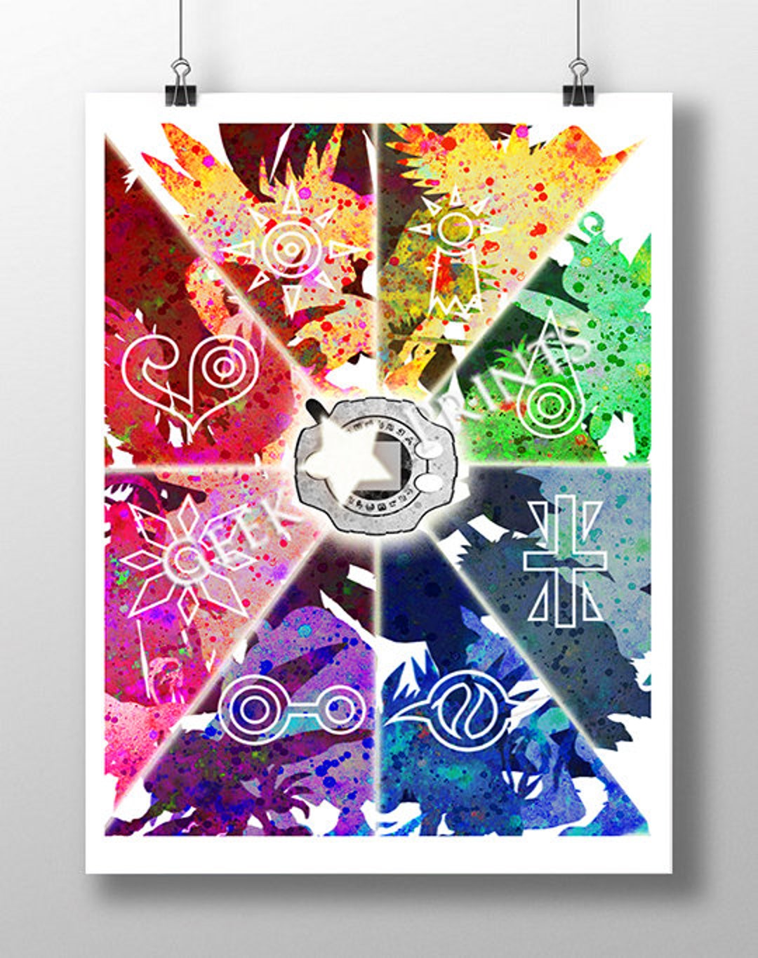 Digimon Adventure 20th Anniversary Digivolution Crests Print - Etsy