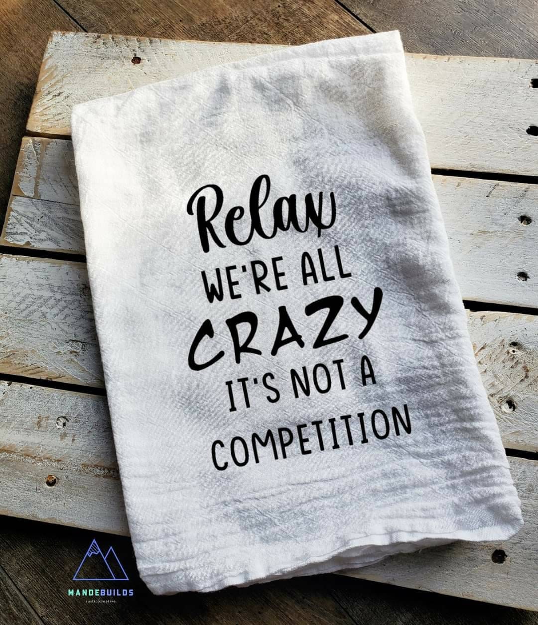 Funny Tea Towels/ Handmade Kitchen Towels/ Rustic Chic Decor/ Farmhouse ...