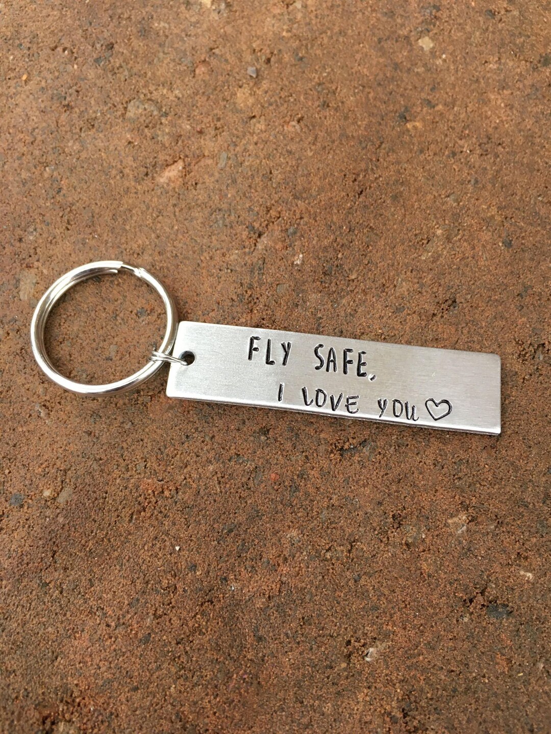 Pilot Keychain-fly Safe-hand Stamped-frequent Flyer Gift-gift for Pilot ...