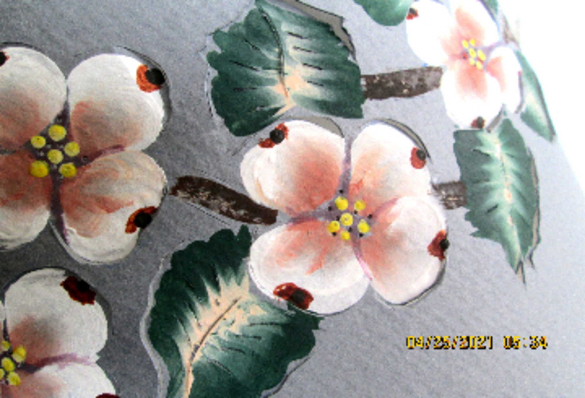 Cut&pierced Paper Lampshade: Round Clip-on, 6x12x9, Soft Blue/grey With ...