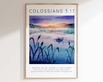 Image of the Invisible God Modern Minimalist Christian Wall Art Print ...