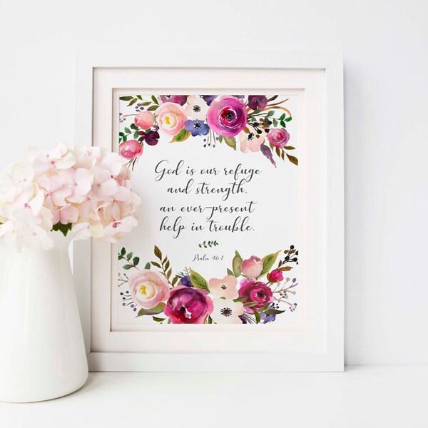 Psalm 46:1 Wall Art - Etsy
