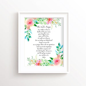 The Lords Prayer Wall Art the Lord's Prayer Poster - Etsy