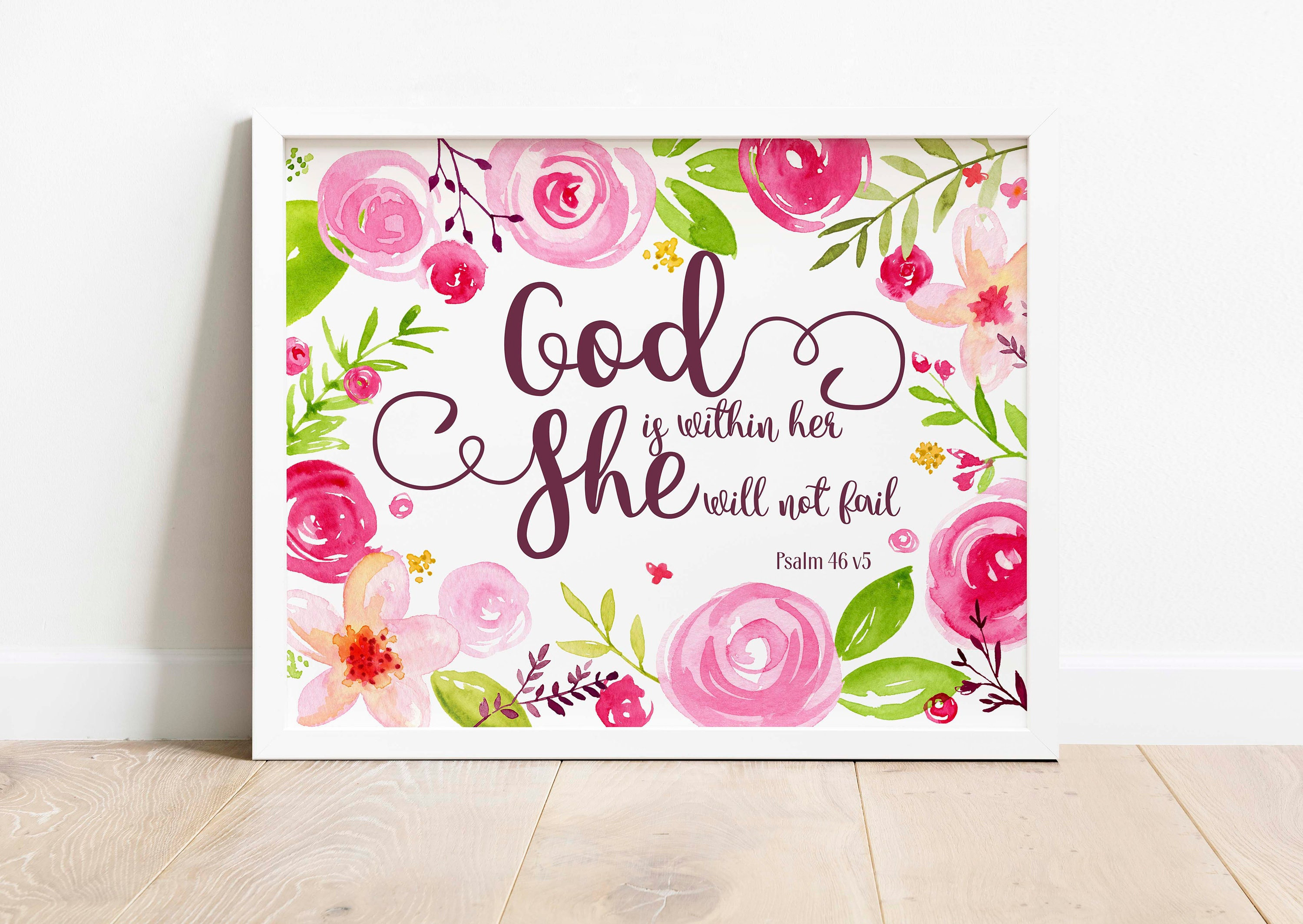 Christian Wall Art Nursery Decor Girl Bible Verse Print - Etsy UK