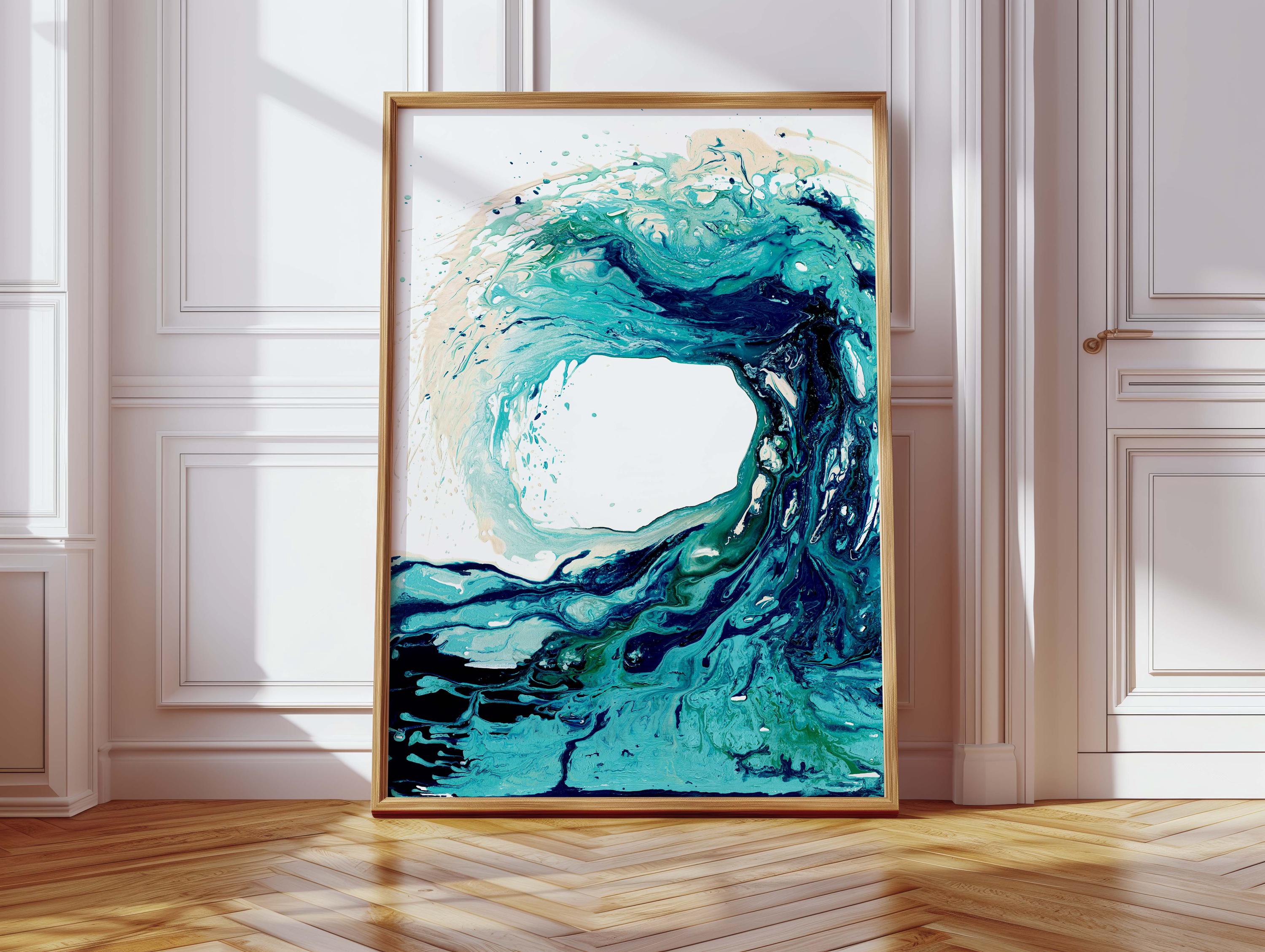 Ocean Print, Abstract Art Prints, Surf Art, Ocean Art, Beach Decor ...