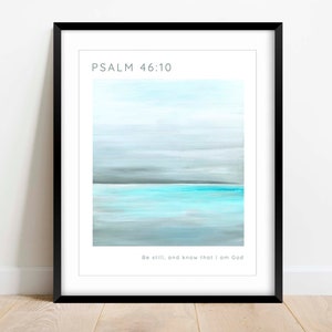 Be Still and Know That I Am God Printable Psalm 46 10 Digital Modern ...