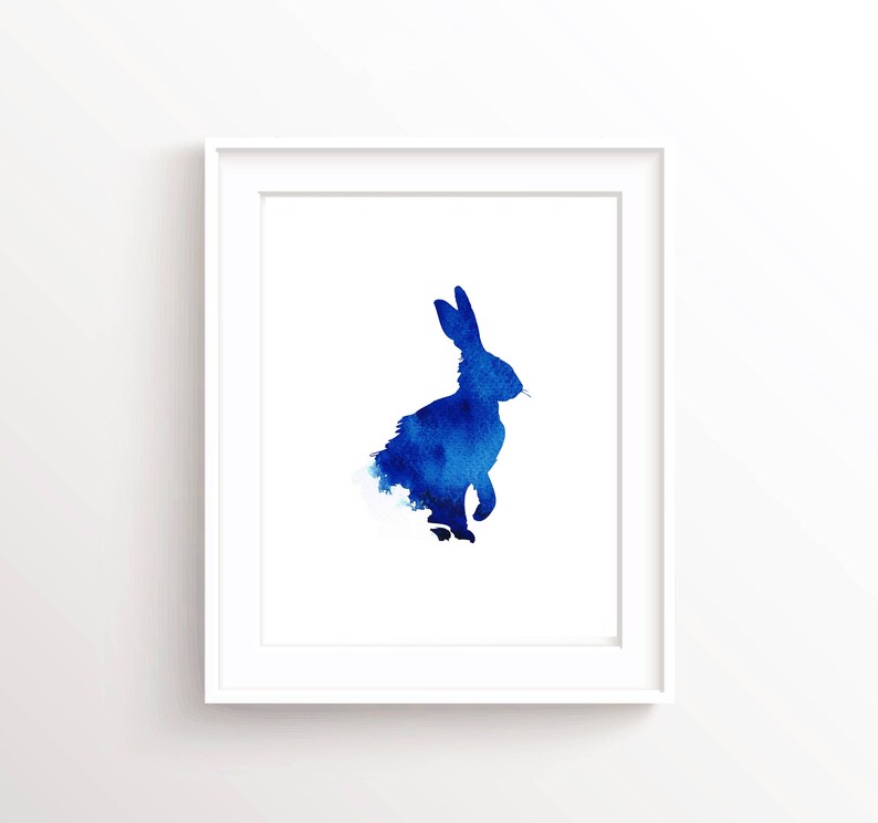 Watercolour Rabbit Print Abstract Rabbit Artwork Hare Art | Etsy