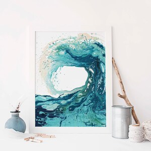 Ocean Print Abstract Art Prints Surf Art Ocean Art Beach - Etsy