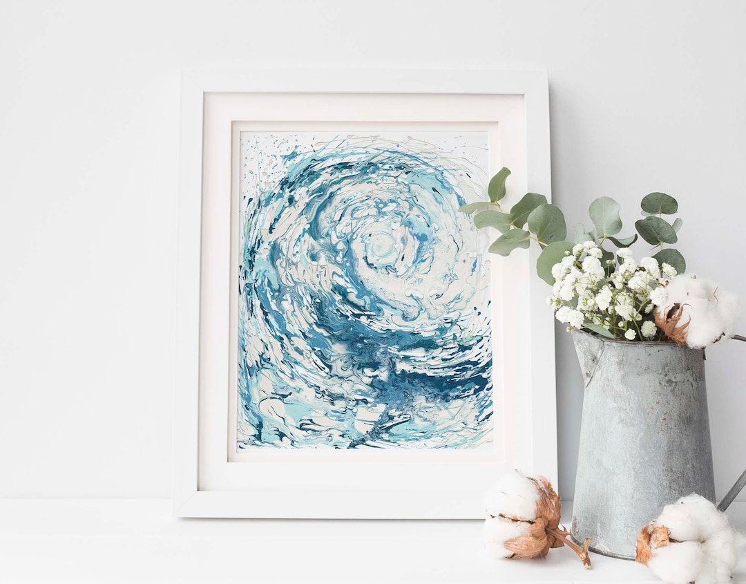 Ocean Waves Poster Ocean Print Surf Decor Poster Surf - Etsy