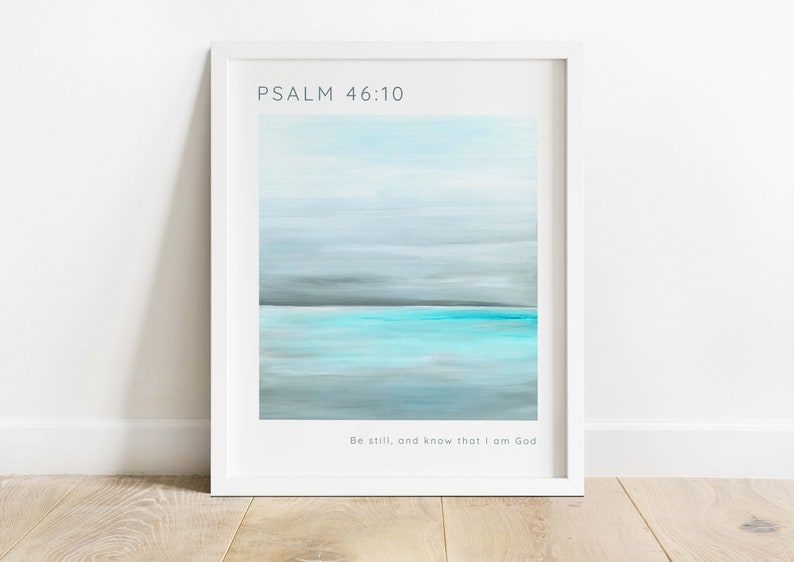 Be Still and Know That I Am God Printable Psalm 46 10 Digital Modern ...