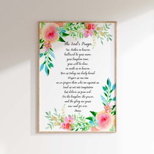 The Lords Prayer Wall Art the Lord's Prayer Poster - Etsy