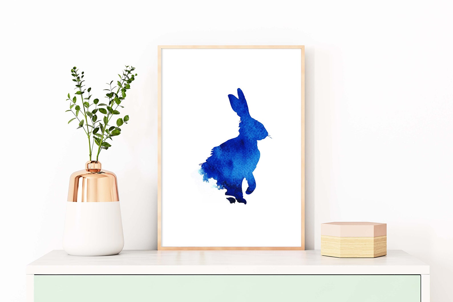 Watercolour Rabbit Print Abstract Rabbit Artwork Hare Art - Etsy