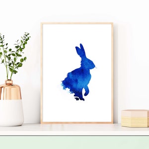 Watercolour Rabbit Print Abstract Rabbit Artwork Hare Art - Etsy UK