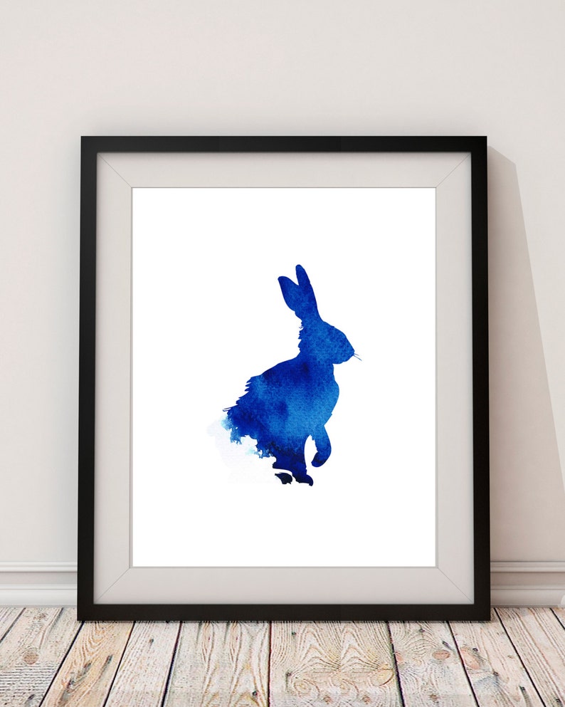 Watercolour Rabbit Print Abstract Rabbit Artwork Hare Art | Etsy