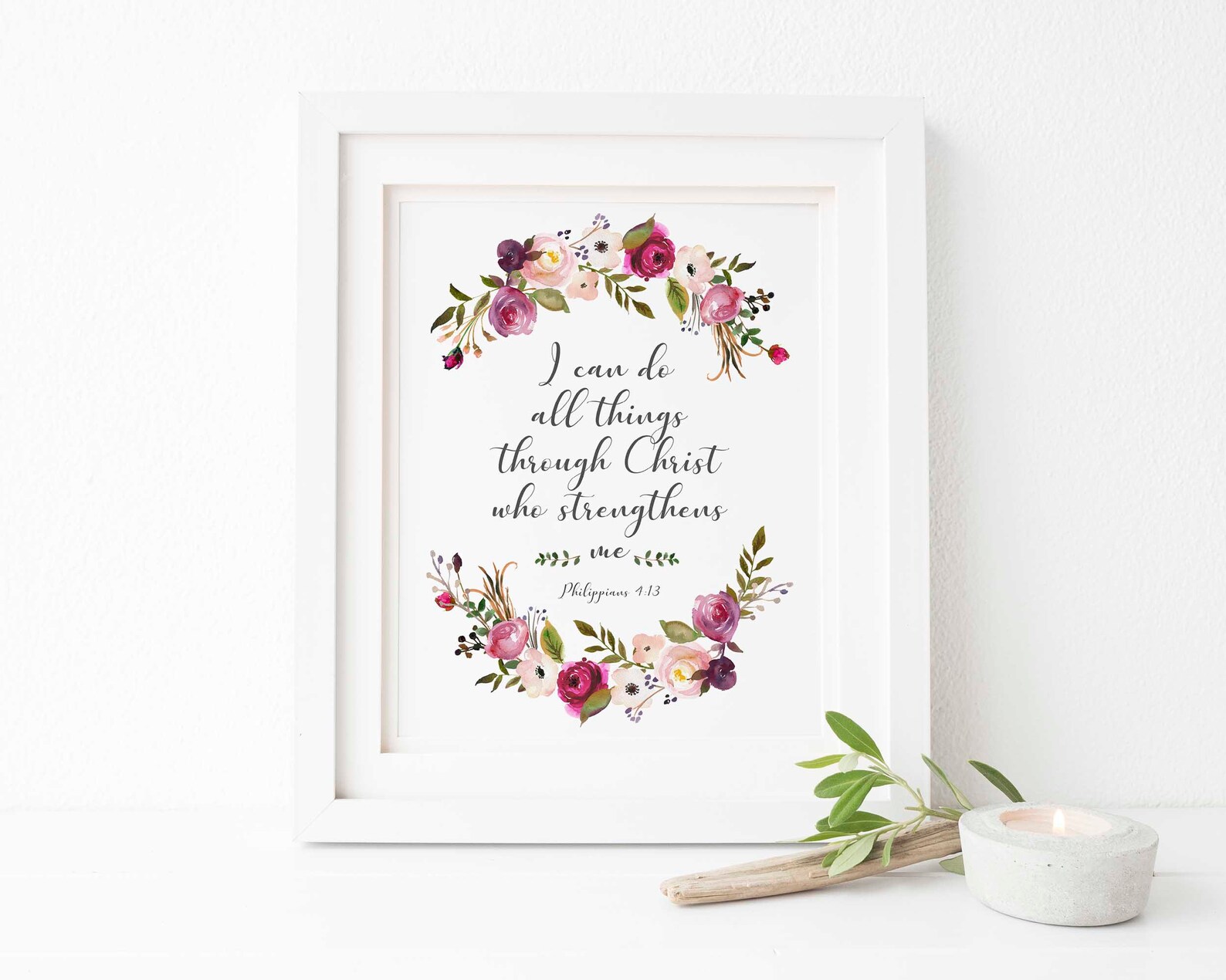 I Can Do All Things Scripture Wall Art, Philippians 4 13 Scripture Art ...