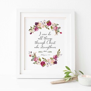 I Can Do All Things Scripture Wall Art, Philippians 4 13 Scripture Art ...