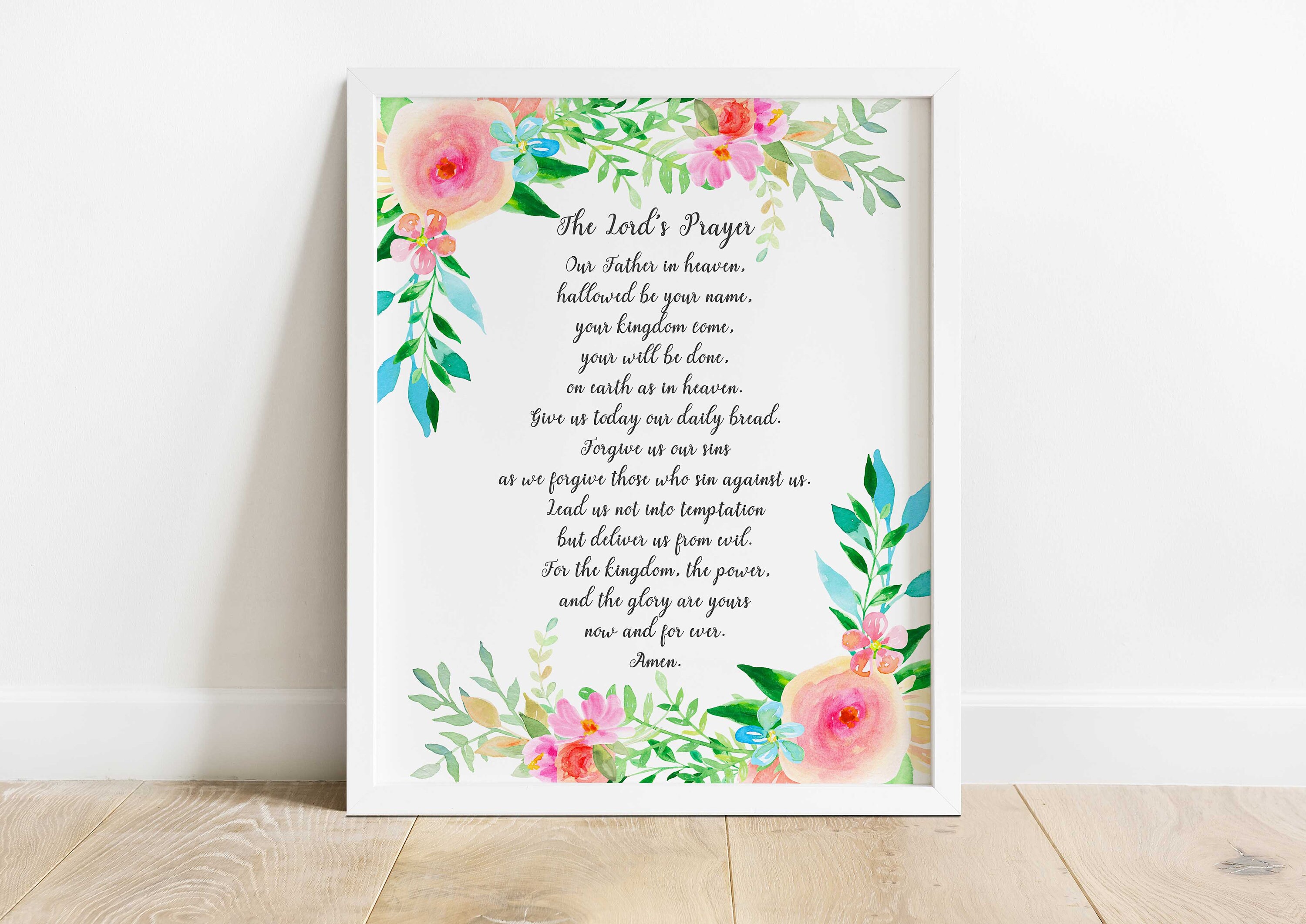 The Lords Prayer Wall Art the Lord's Prayer Poster - Etsy UK