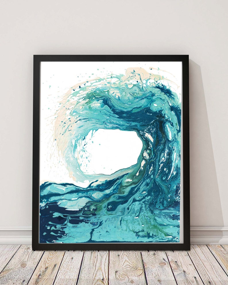 Ocean Print Abstract Art Prints Surf Art Ocean Art Beach | Etsy