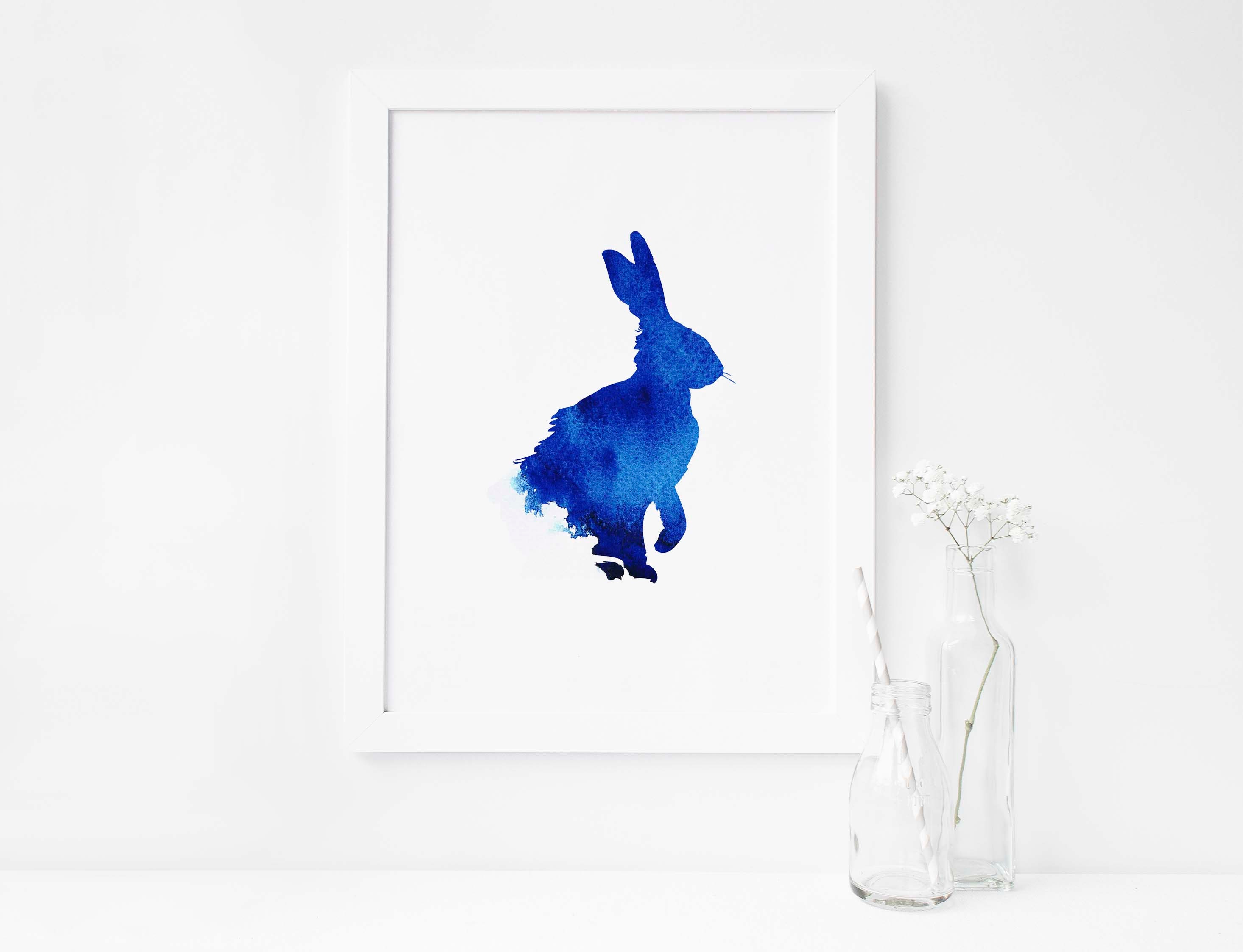 Watercolour Rabbit Print Abstract Rabbit Artwork Hare Art - Etsy UK