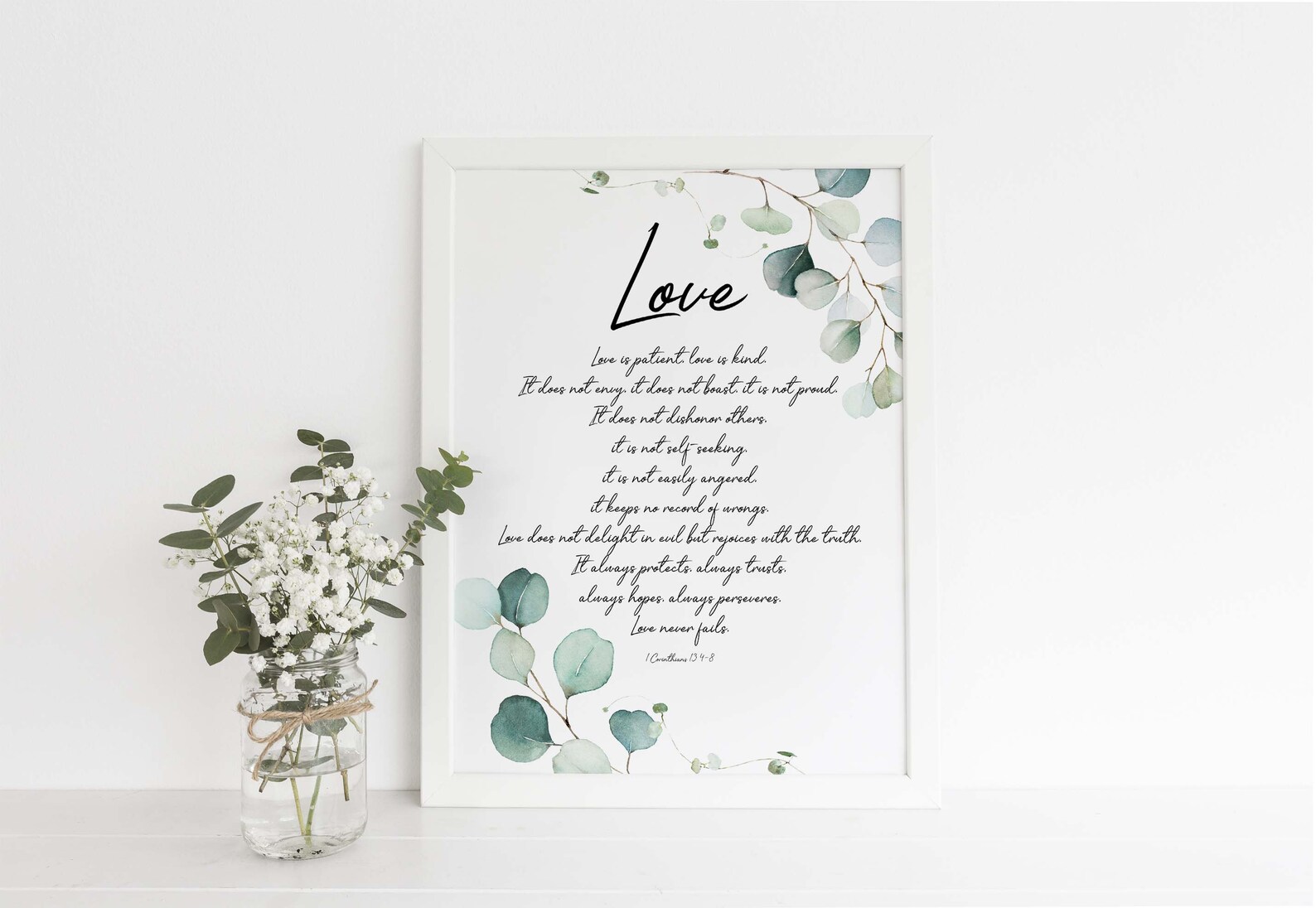 1 Corinthians 13 Love Poster Love Bible Verse Christian - Etsy UK