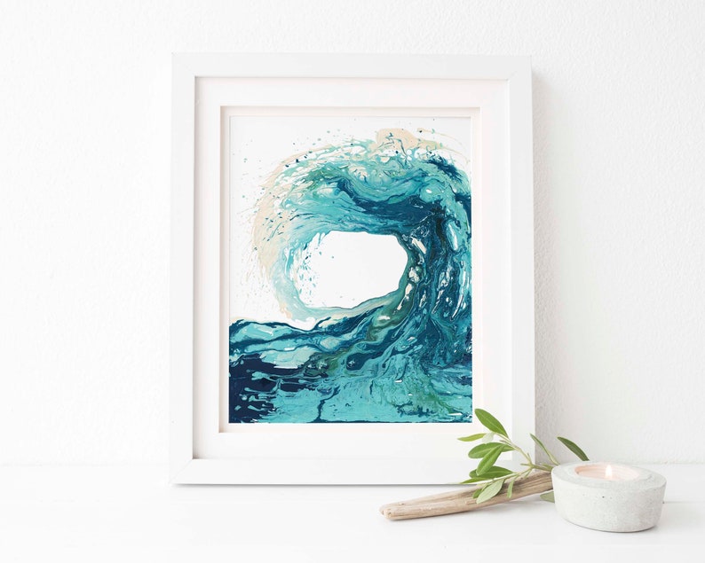 Ocean Print Abstract Art Prints Surf Art Ocean Art Beach - Etsy