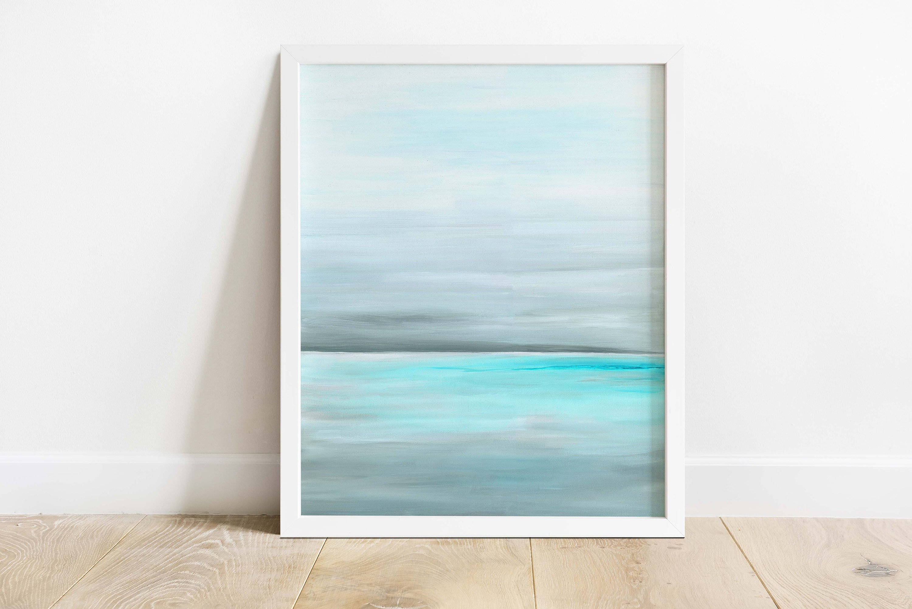 Abstract Seascape Painting Print Ocean Painting Coastal Wall Art Beach ...