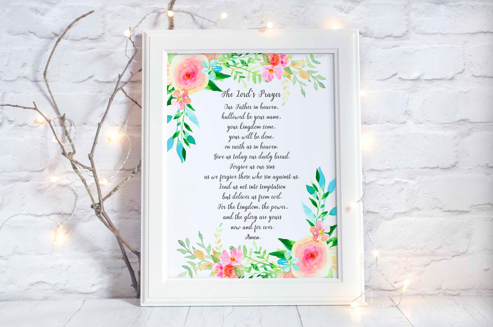 The Lords Prayer Wall Art the Lord's Prayer Poster - Etsy