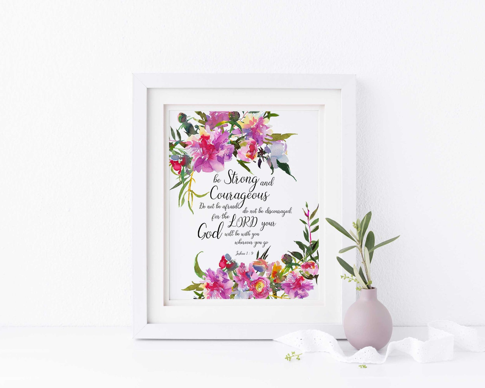 Joshua 1 9 Wall Art Print Joshua 1 9 Printable Bible Verse - Etsy