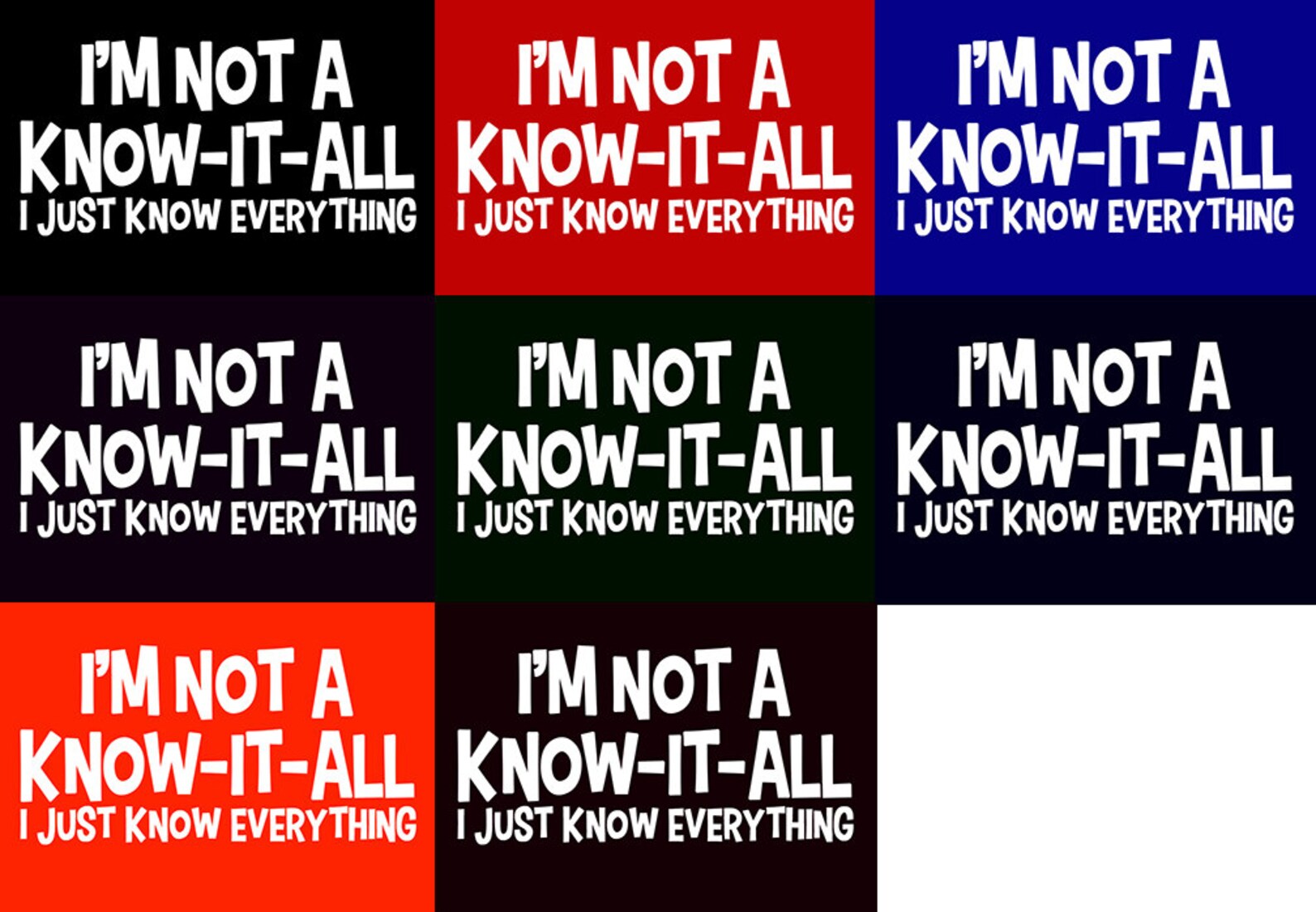 I'm Not A Know-it-all T-shirt. Funny T Shirt Nerdy | Etsy