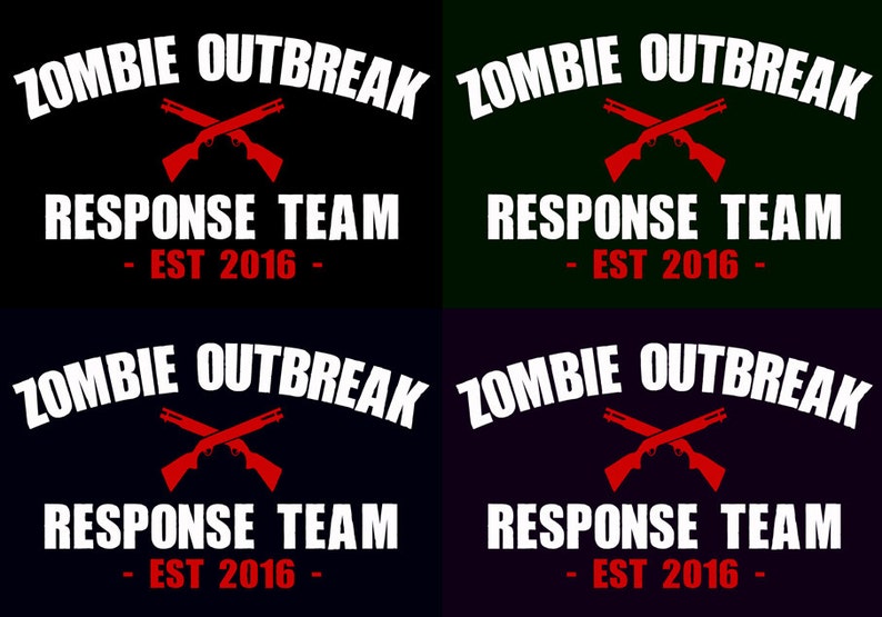 Zombie Outbreak Response Team T-shirt. Funny Zombies T Shirt Halloween ...
