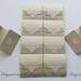 Mini Note Cards Mini Notecards Natural Tan/pink Tri-fold Envelope Mini ...