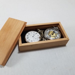 Small Slide Top General Purpose Wood Box (BX0292) (ID 4.2x1.9x.6 Tall ...