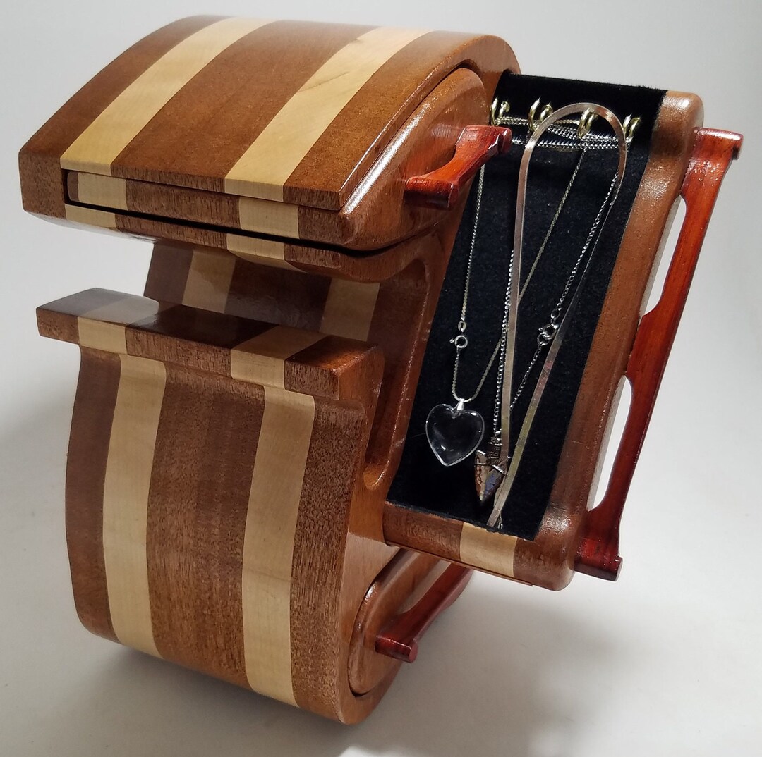 Large Jewelry Box With Shapes BX0285 43l Amm 4-drawer - Etsy