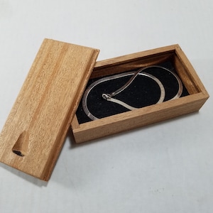 Small Slide Top General Purpose Wood Box (BX0292) (ID 4.2x1.9x.6 Tall ...