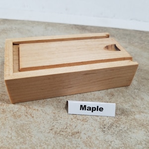 Small Slide Top General Purpose Wood Box (BX0292) (ID 4.2x1.9x.6 Tall ...