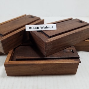 Small Slide Top General Purpose Wood Box (BX0292) (ID 4.2x1.9x.6 Tall ...