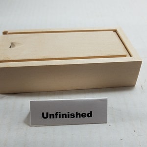 Small Slide Top General Purpose Wood Box (BX0292) (ID 4.2x1.9x.6 Tall ...