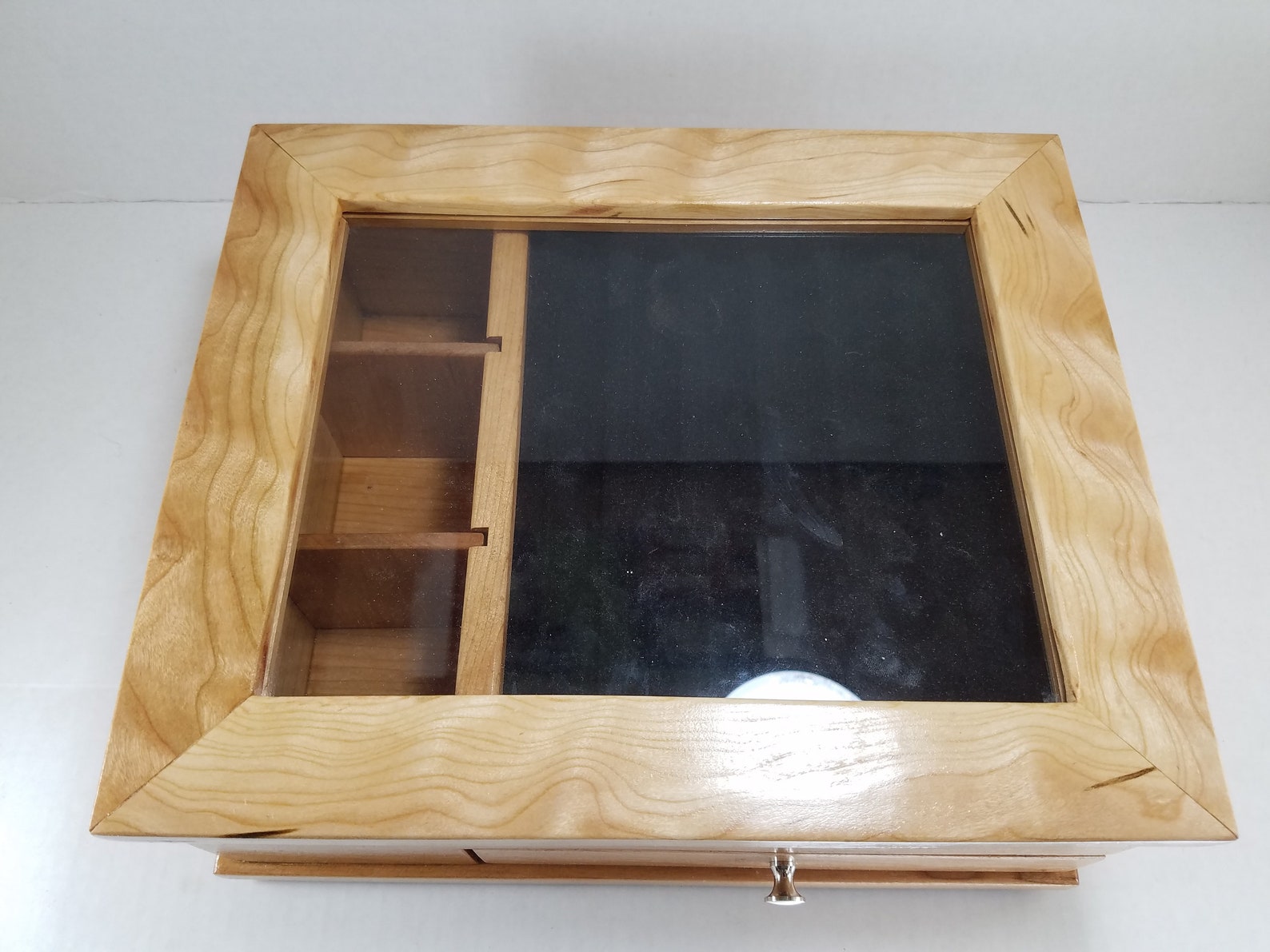 12P I Solid Cherry Wood Pen Case With Ink Bottle Storage - Etsy