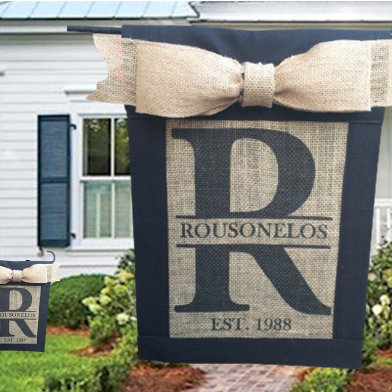 Burlap Garden Flag - Etsy