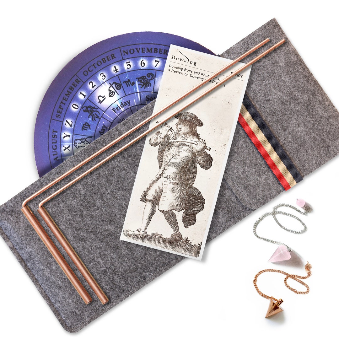 Copper Dowsing Rods Set: Divining, Ghost Hunting, Pendulum ...