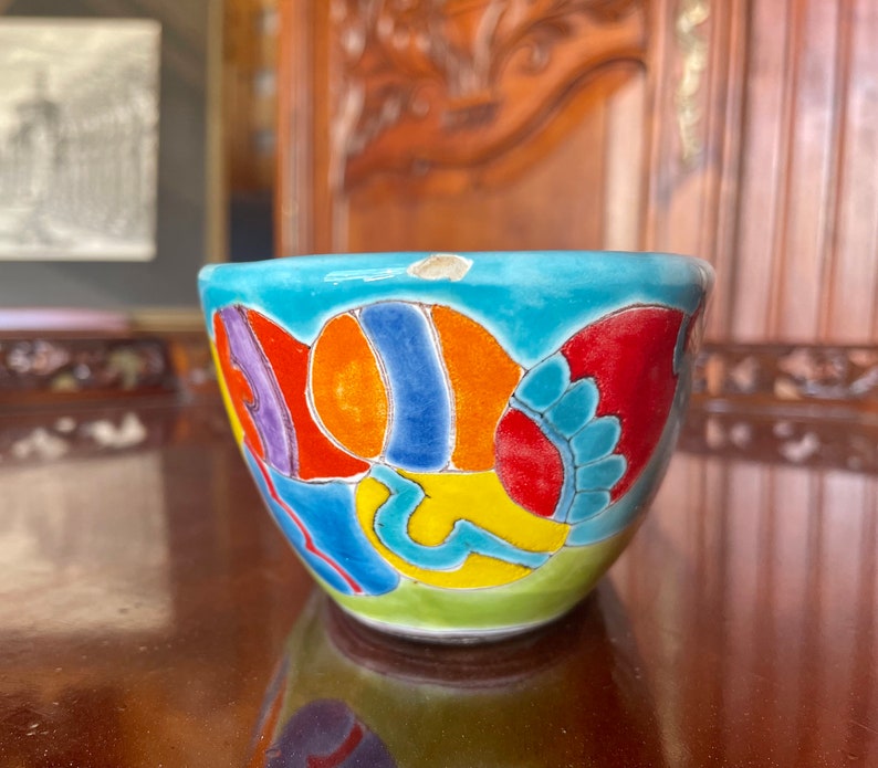 Early Vintage Giovanni Desimone Ceramic Pottery / Oval Dish/ MCM / Art ...