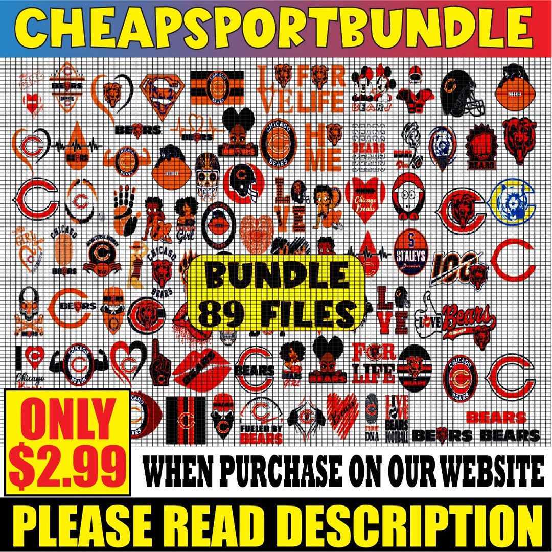 Chicago-bears Svg Clipart Bundle Cutting File NFL - Etsy