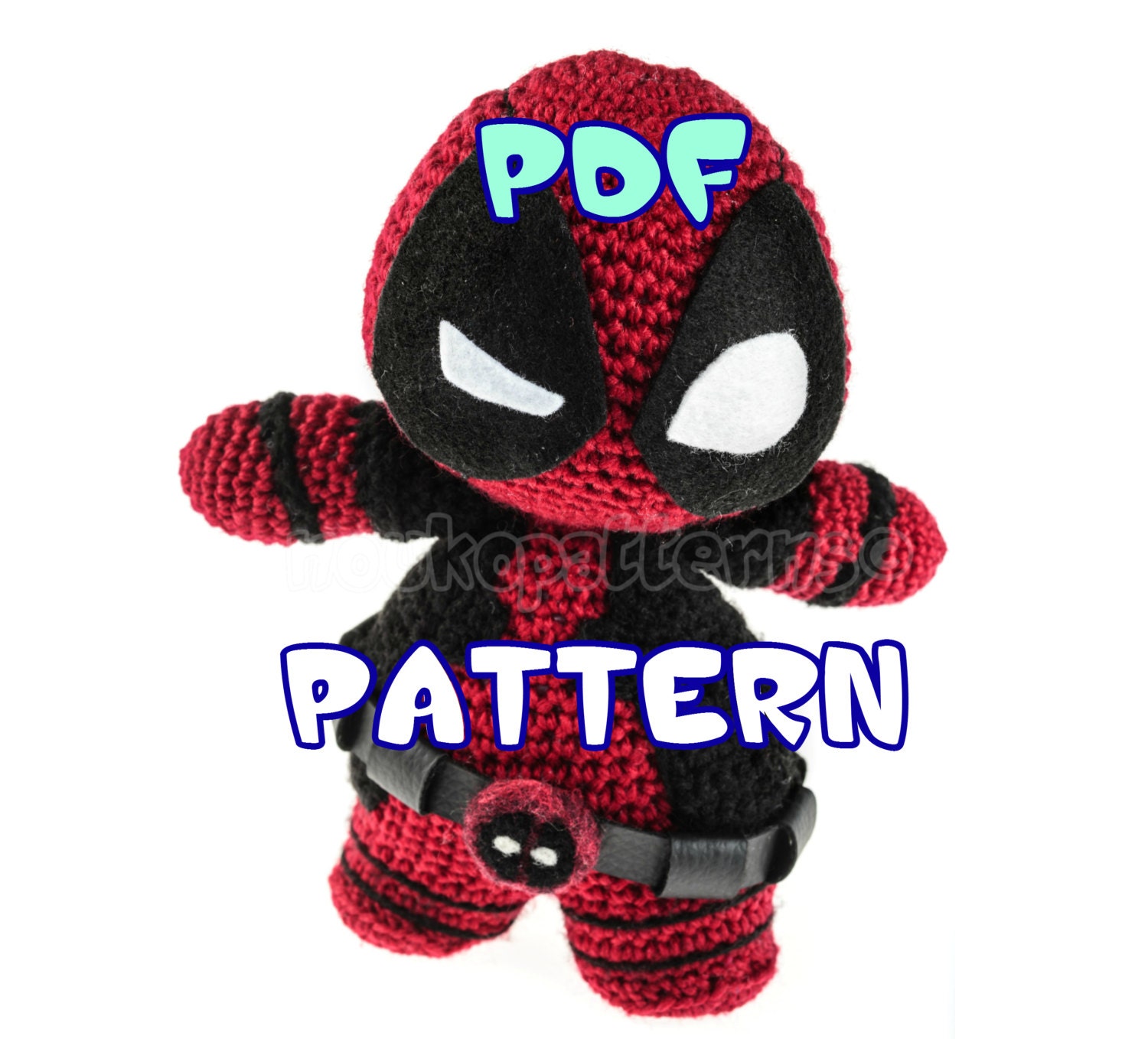 CROCHET-PATTERN: Chibi Deadpool Amigurumi Instructions | Etsy