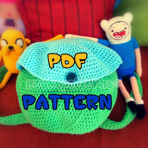 CROCHET-PATTERN: Finn's Backpack adventure Time Crochet - Etsy