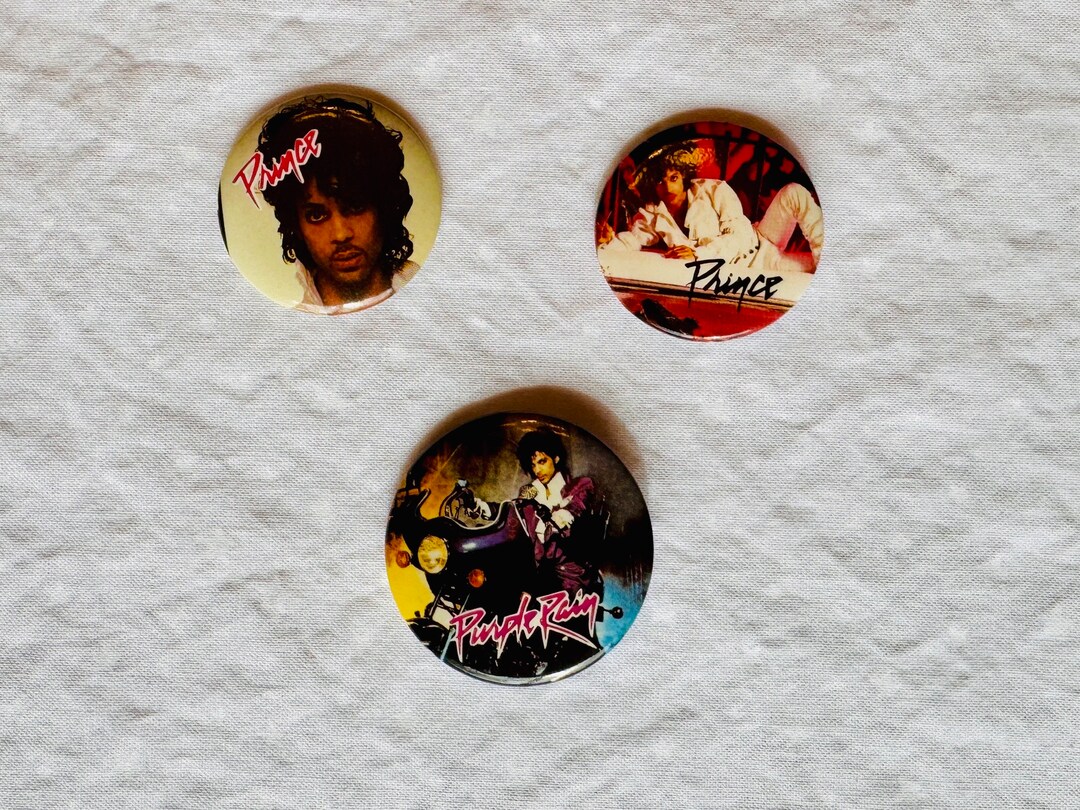 Super Awesome Set of 3 Vintage 1984 Prince Pins - Etsy